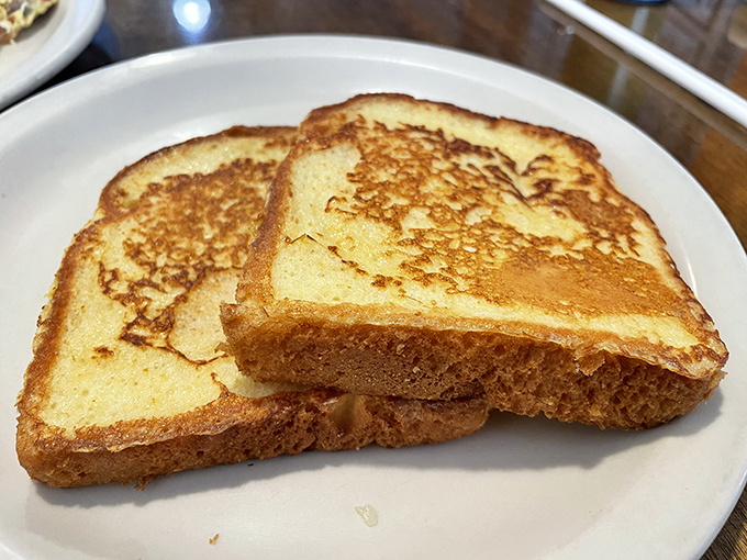 French toast that's achieved the perfect golden-brown exterior while maintaining that custard-like interior &ndash; the breakfast equivalent of striking gold.
