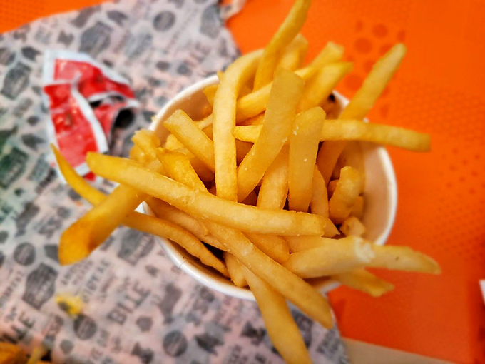 The humble french fry &ndash; perfect in its simplicity, golden exterior giving way to fluffy interior. The ideal companion for sandwich perfection.