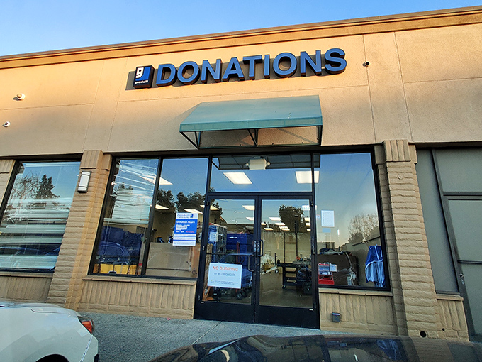 Even the practical side of Fremont shows character&mdash;this donation center represents the community's spirit of giving back and sustainable living.