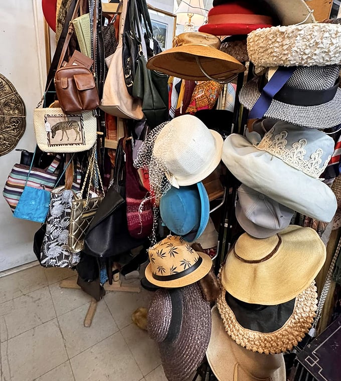 Hat-tastic! This collection of vintage headwear and handbags proves that accessorizing has always been the secret to standing out in a crowd.