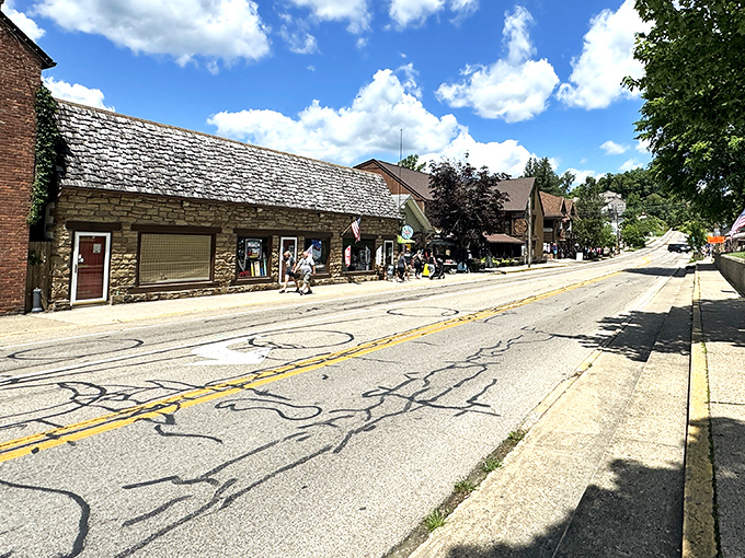 Indiana State Road 135 winds through Brown County's hills, delivering views that no smartphone camera can truly capture.
