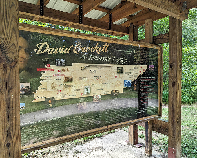David Crockett's legacy lives on in this region, proving some Tennessee heroes don't need rhinestone suits to leave their mark.