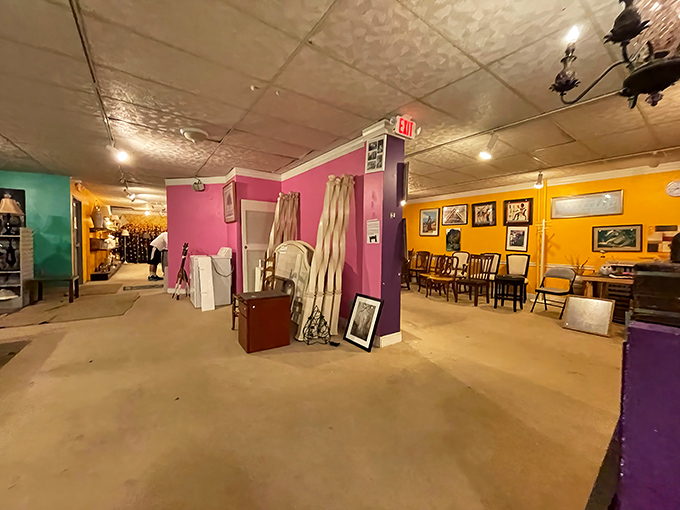 A kaleidoscope of color greets visitors in every room, with walls as vibrant as the merchandise and just as full of character.