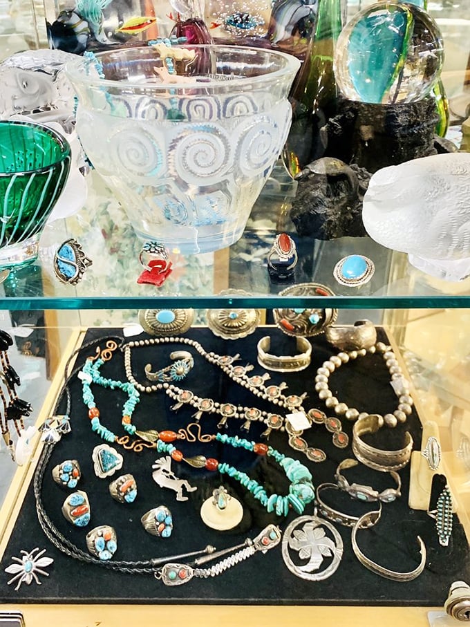 Turquoise and silver jewelry that carries the spirit of the Southwest. Each piece whispers tales of desert sunsets and roadside trading posts.
