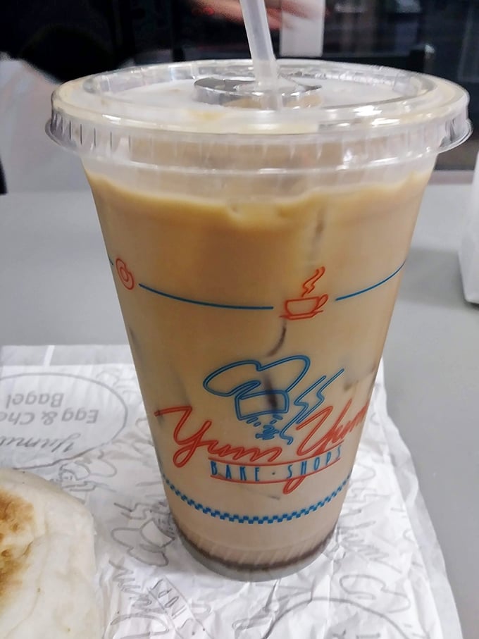 Their iced coffee comes in a cup that proudly displays the Yum Yum logo &ndash; because when you're this good, you want everyone to know who's responsible.