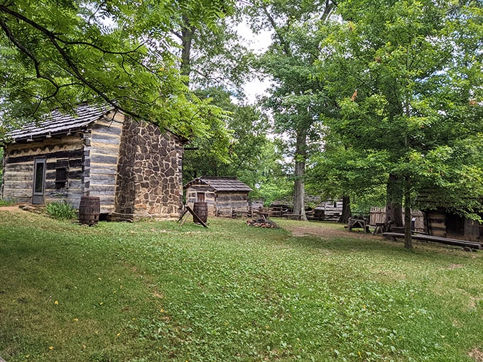 Step back in time at these preserved log cabins, where you can almost hear the echoes of frontier life that shaped a future president.