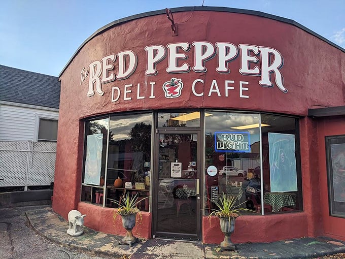 The Red Pepper Deli Cafe looks like the kind of place where the server knows your order before you sit down and the coffee cup never reaches empty.