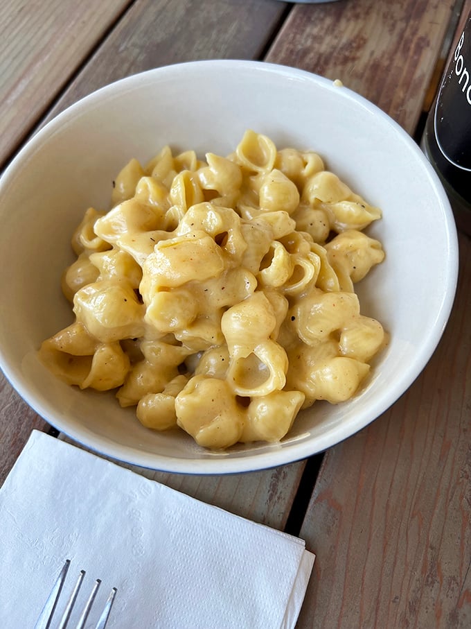 Mac and cheese that achieves the impossible: both creamy and substantial, like comfort food that went to the gym.