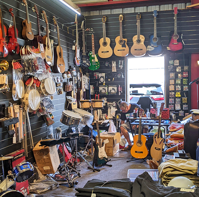 Guitar gallery meets instrument infirmary. The place where musical dreams are born, revived, or occasionally put on layaway.