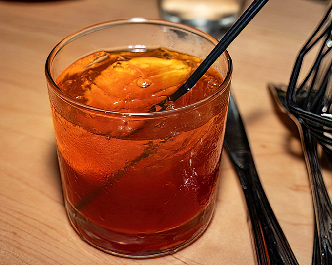 An Old Fashioned that Don Draper would approve of&mdash;amber perfection with just the right amount of sweetness. The proper ending to a proper meal.