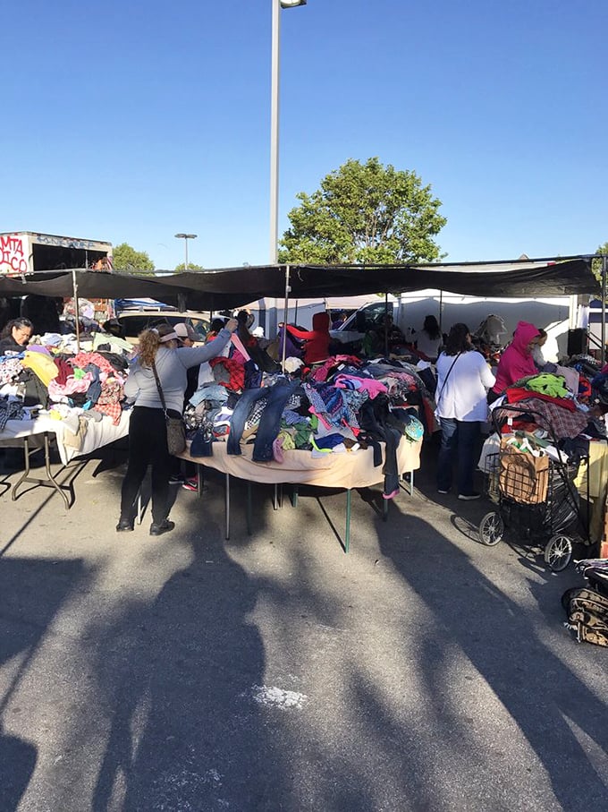 The clothing mountain challenge &ndash; shoppers digging for deals in piles promising fashion gold for those willing to search.