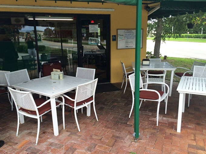 The outdoor seating area&mdash;where you can enjoy your sandwich masterpiece in the Florida breeze while plotting which menu item to try next time.