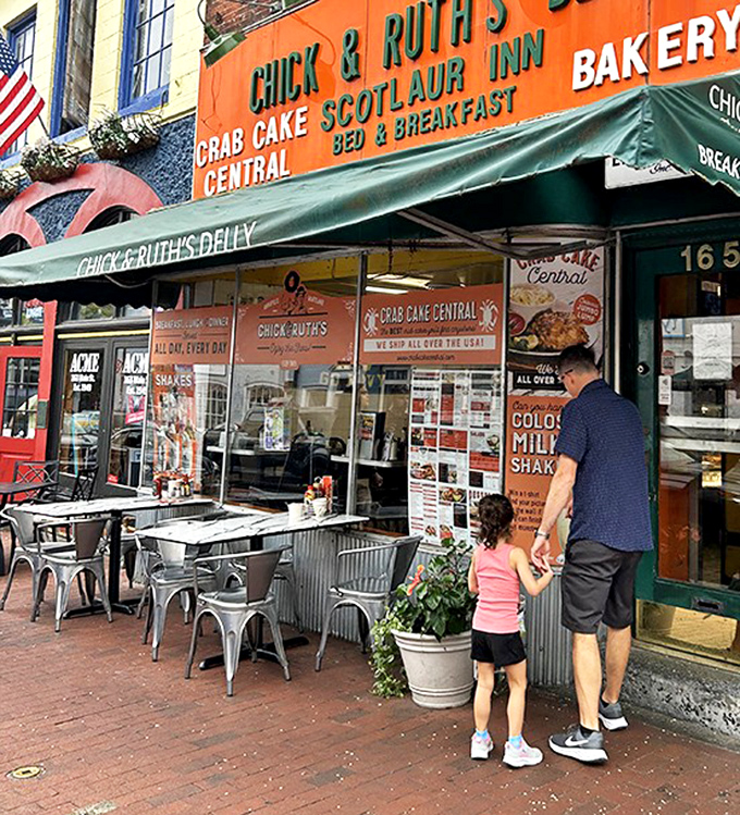 Even from the outside, Chick & Ruth's promises a taste of Annapolis tradition that keeps families coming back generation after generation.