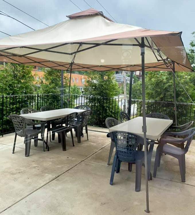 Outdoor seating for when you want your eggs with a side of fresh air and people-watching &ndash; diner perfection under Pennsylvania skies.