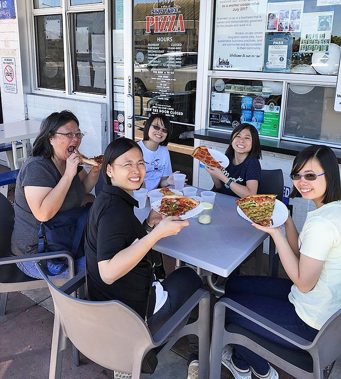 Al fresco pizza enjoyment at its finest. When food makes you smile this much, you know you've found something special in San Jose.