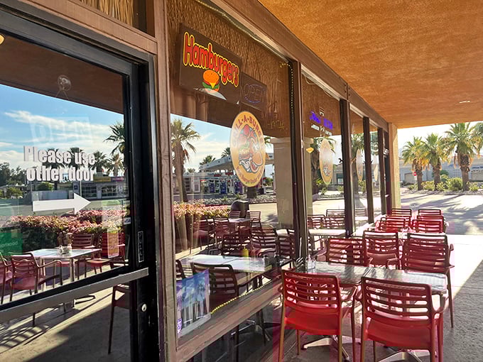 Desert sunshine meets outdoor dining perfection where every meal comes with a side of California dreaming.