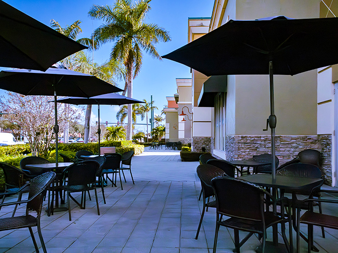 Outdoor seating where Florida sunshine meets exceptional breakfast - the perfect combination for morning dining bliss.