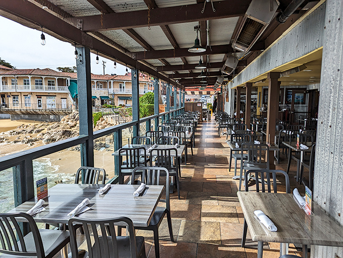 Outdoor dining that makes you question why we ever eat indoors, with sea breezes serving as the most attentive waitstaff.