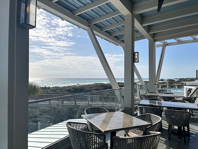 Outdoor seating where Mother Nature provides the ambiance and the Gulf breeze is your dinner companion.
