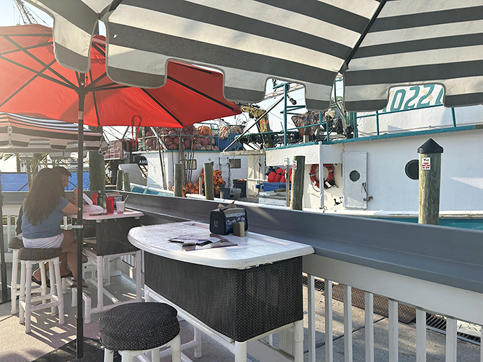 From this waterfront perch, you can watch fishing boats return with tomorrow's specials while enjoying today's catch. That's what I call dinner and a show.