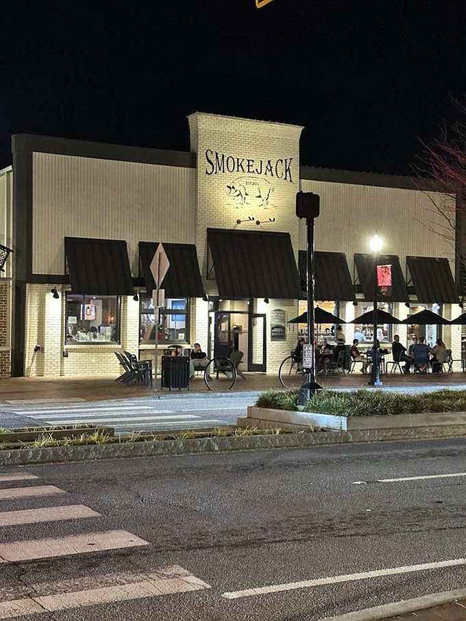 Even after dark, Smokejack's welcoming glow pulls in barbecue pilgrims seeking salvation in the form of perfectly smoked meats.