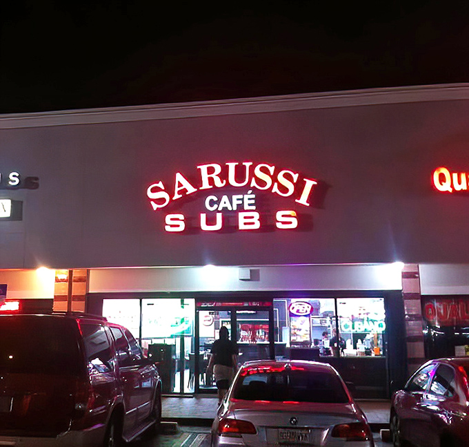 Even after dark, this beacon calls to sandwich seekers like a delicious lighthouse of hope.