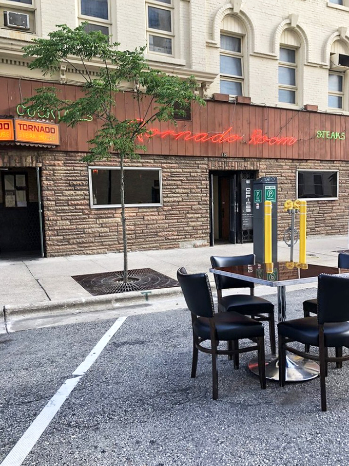 Even from the outside, Tornado's classic neon signage promises an authentic experience that's increasingly rare in our world of cookie-cutter restaurants.