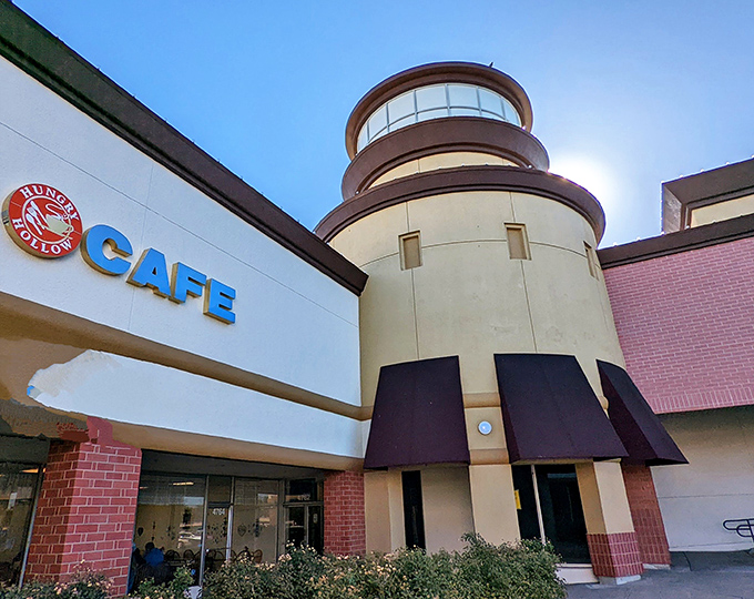 The lighthouse-inspired exterior stands as a beacon for hungry travelers seeking refuge from chain restaurant mediocrity.