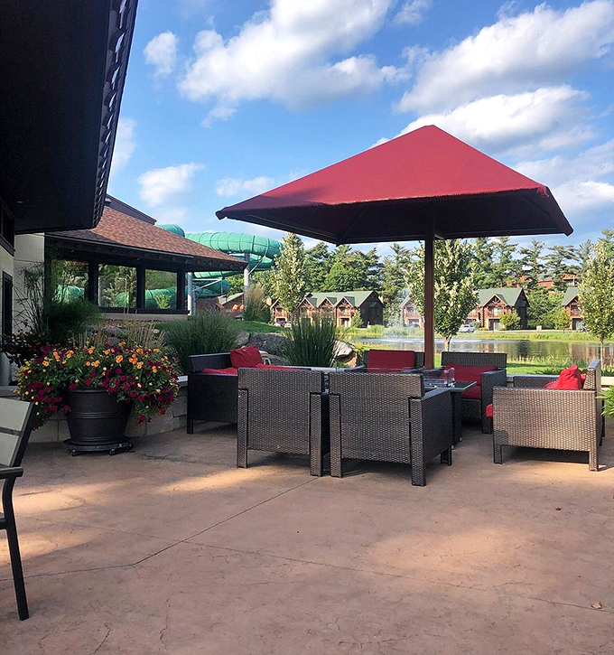 Outdoor seating provides a peaceful escape where you can digest both excellent food and Wisconsin's natural beauty.