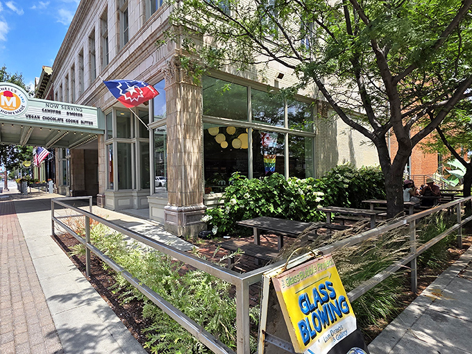 Outdoor seating where summer memories are made, one lick at a time, under Cleveland's finally-cooperating weather.