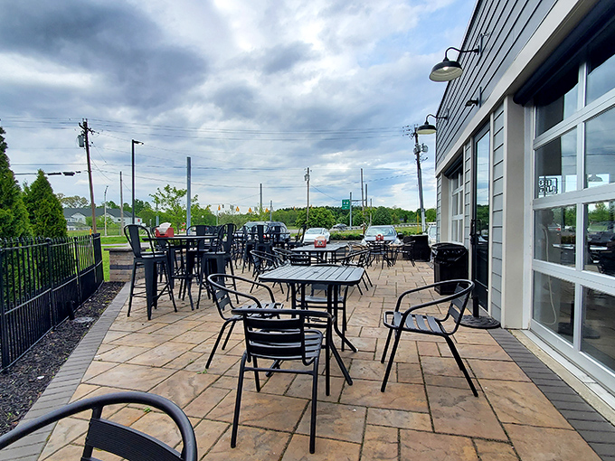 The patio offers fresh air dining where the only thing better than the view is knowing what's coming from the kitchen to your table.