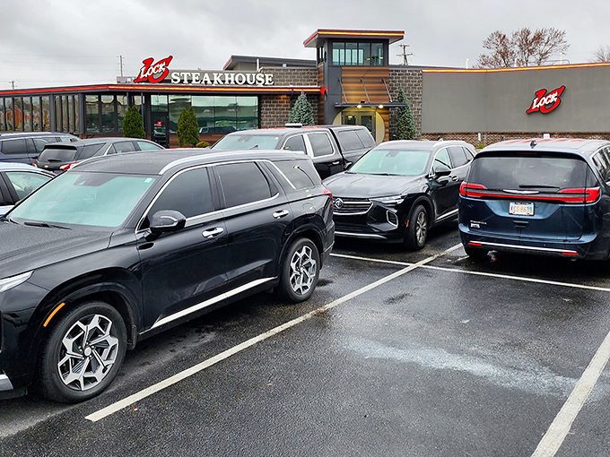 A packed parking lot &ndash; the most honest review a restaurant can get. No marketing campaign beats the sight of cars lined up on a weeknight.