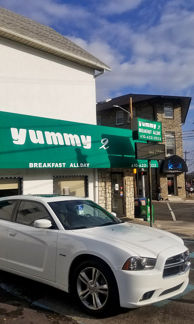 The parking lot might not look like much, but it's the gateway to one of Pennsylvania's most satisfying breakfast experiences.