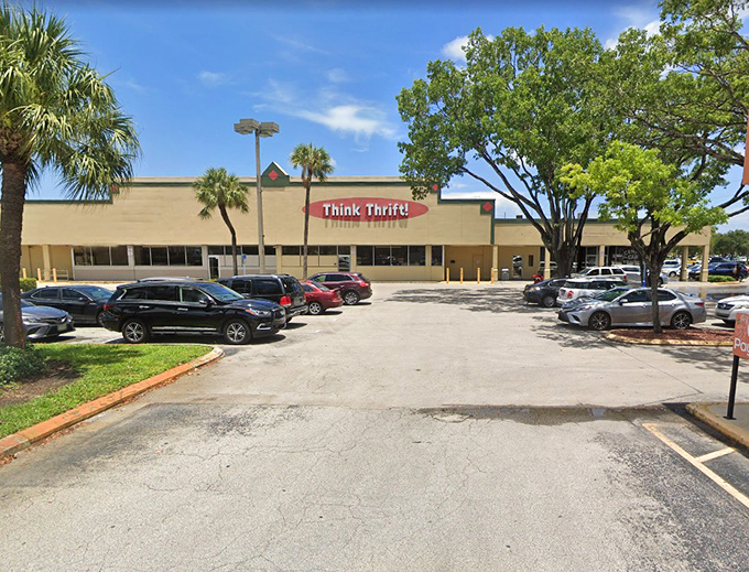 The parking lot: first stop on your journey to bargain enlightenment. Each car represents someone inside having their "How much? That's incredible!" moment.
