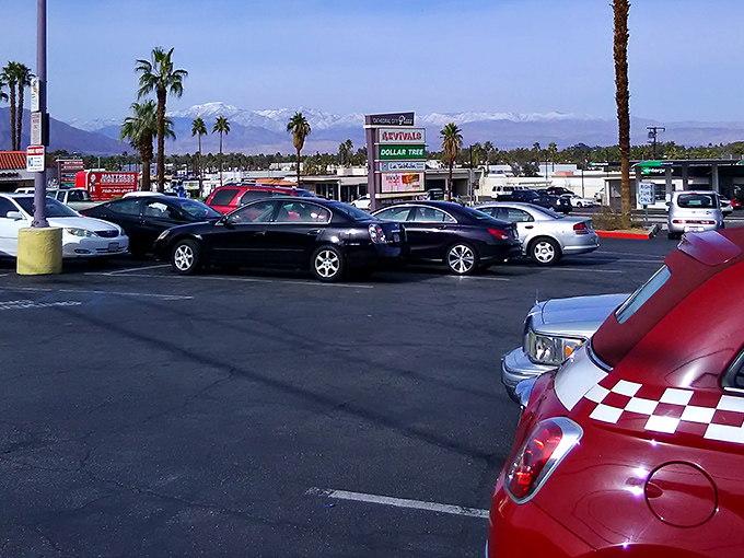 The packed parking lot tells the real story – when snow-capped mountains meet desert palm trees, Revivals becomes everyone's destination.