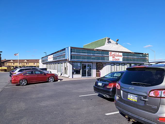 The parking lot tells the real story&mdash;filled with cars of loyal customers who know that behind that retro sign lies breakfast nirvana.
