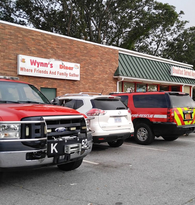 When you spot fire trucks in a diner parking lot, you know you've found the real deal. First responders don't gamble on mediocre meals.