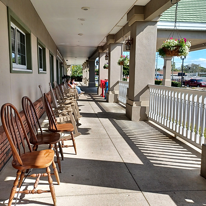 Rocking chairs on the porch invite you to digest slowly while watching the world go by&mdash;Florida's version of meditation, with better scenery.
