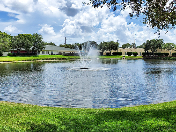 Another serene lake view that Port St. Lucie residents get to call "just another Tuesday." The fountain creates both visual interest and the soothing soundtrack of falling water.