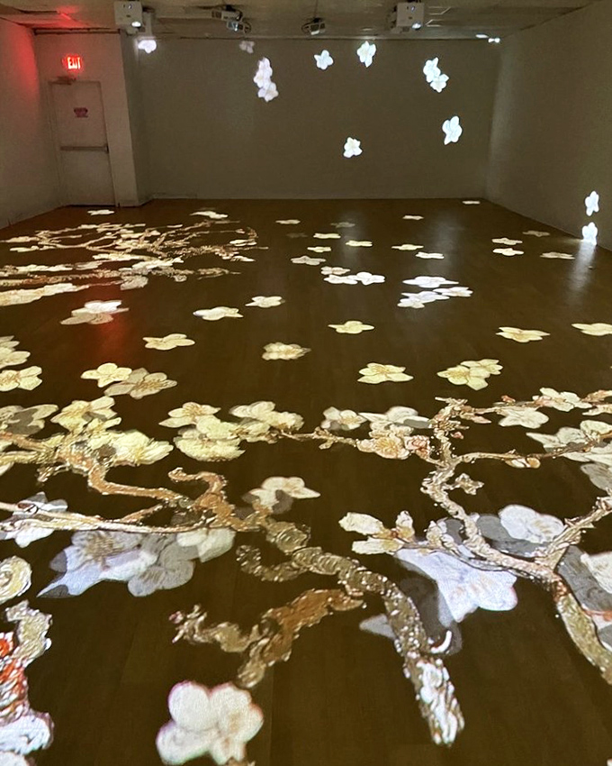 The poppy field comes alive through modern projection technology, creating an immersive experience that would make even Dorothy drowsy.