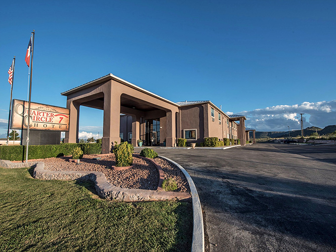 Quarter Circle Hotel stands ready to welcome weary travelers with that particular brand of Texas hospitality&mdash;straightforward, genuine, and without pretense