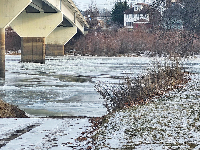Winter river views that rival any postcard, except you're living it instead of mailing it.