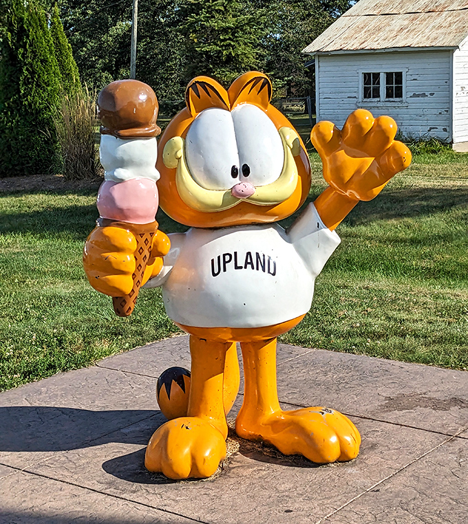 Upland's unofficial mayor &ndash; Garfield with ice cream cone in hand. When a cartoon cat endorses a place, you know it's the real deal.
