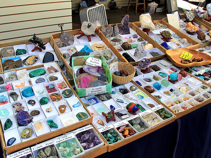 Nature's jewelry box spilled open! These mineral specimens and polished stones offer earth's treasures at prices that won't require mining your savings.