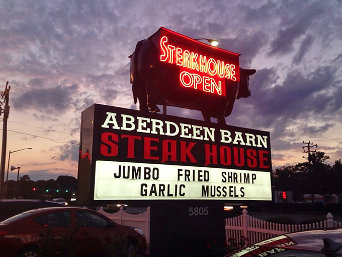 As dusk falls, the neon sign beckons hungry travelers like a lighthouse for the famished. Tonight's special: everything you've been craving.