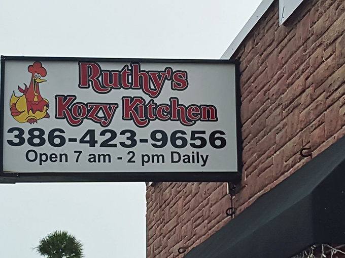 The sign promises what the food delivers &ndash; a kozy kitchen experience that transforms ordinary mornings completely.