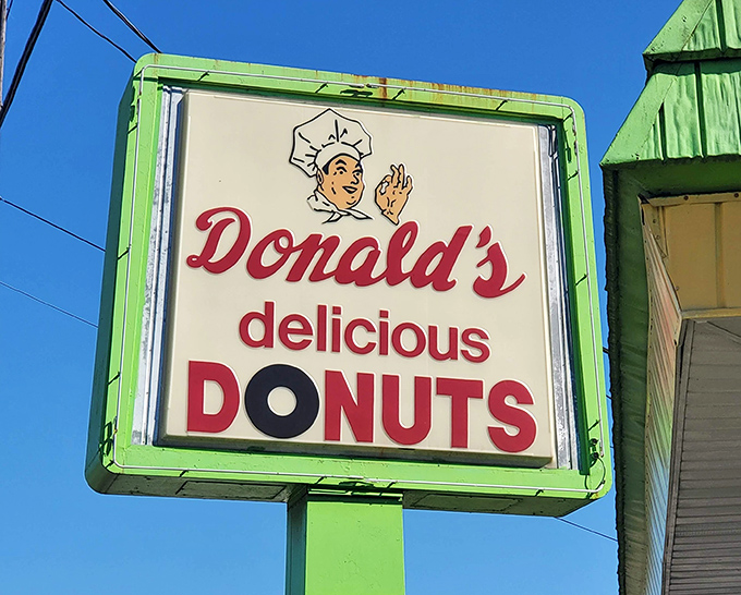 The sign that launched a thousand road trips. Like the North Star for sugar enthusiasts, this vintage marquee has been guiding hungry travelers to donut nirvana for over six decades.