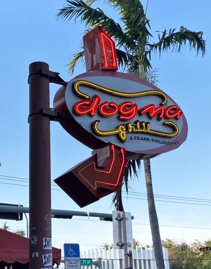 That neon sign might as well say "Happiness Served Here" &ndash; a Miami landmark for those who know.
