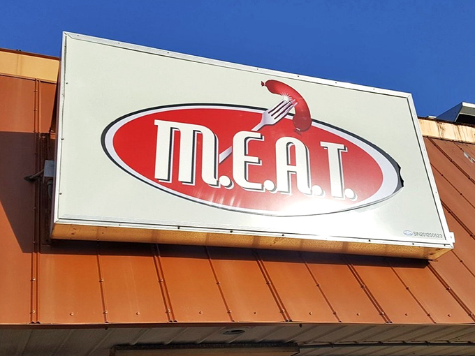 Simple signage that doesn't need fancy fonts – the food does all the talking here.