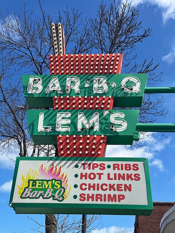 That vintage sign doesn't just advertise a restaurant; it's a landmark, a promise, and for many Chicagoans, the North Star of barbecue.